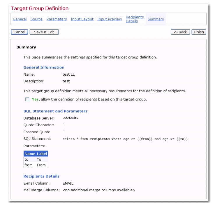 Creating Target Groups from a Database or LDAP Directory Accessed by LISTSERV